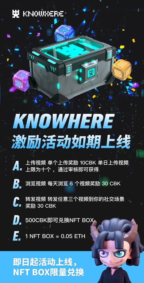 一亿小目标 I Airdrop I 9086.bit on Twitter: " 0撸赚取ETH 👁🗨Web3领域最佳视频平台 项目方准备了40ETH做激励活动兑付 🎁抽200CBK 3 1⃣ ...