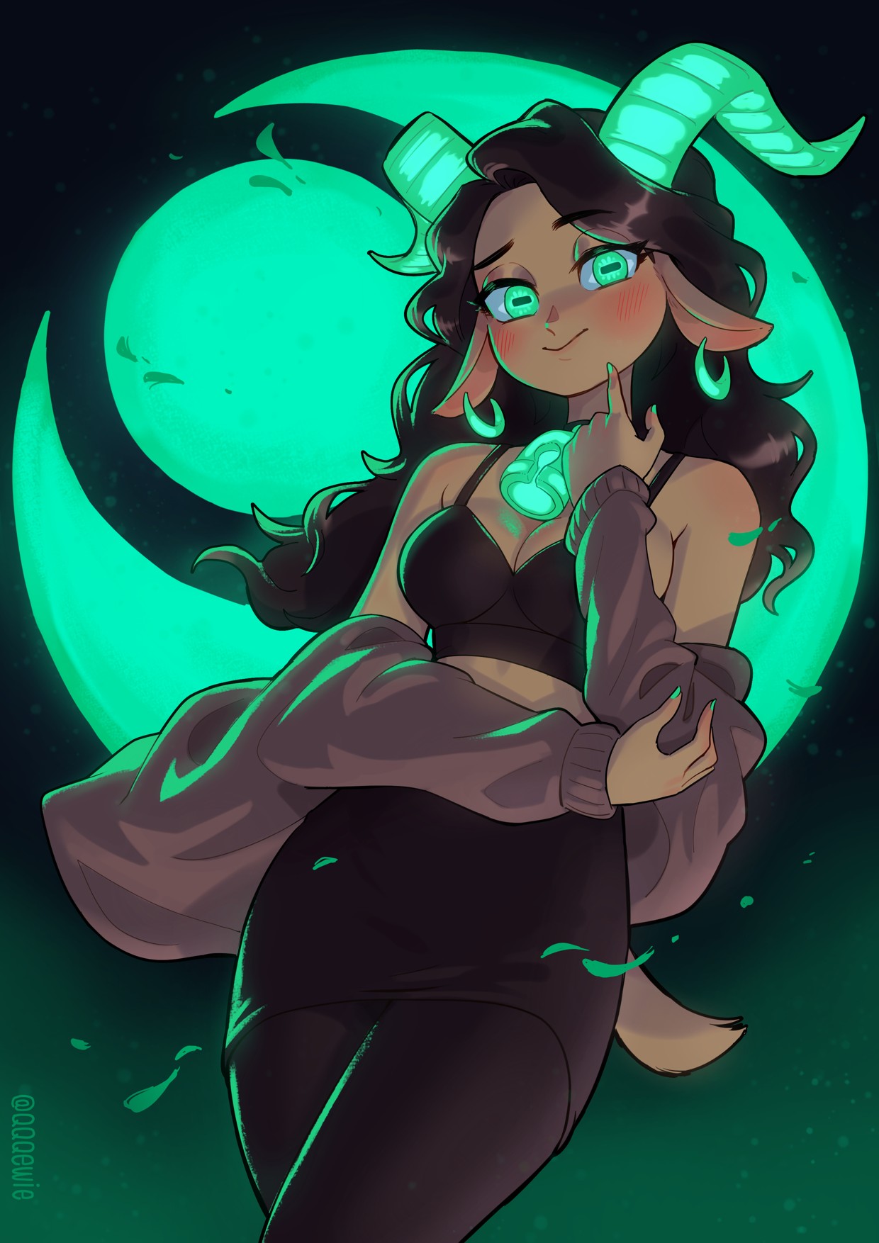 Qewie👽 on Twitter: "Lusine the moon-goat🌙🐐 https://t.co/CisJ3GE8Az" / Twitter