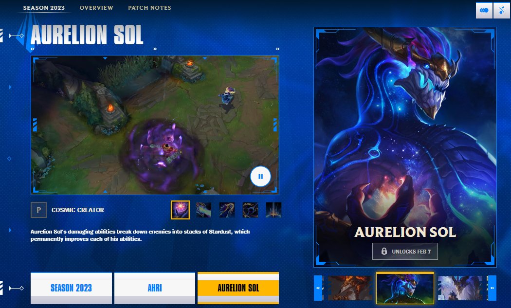 SΞVΠ on Twitter: "A Aurelion Sol update hub is up now. Sol update unlocks Feb 7. https://t.co ...