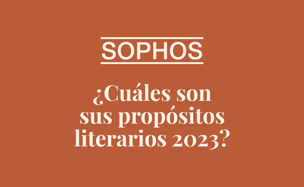 SOPHOS librería on Twitter: