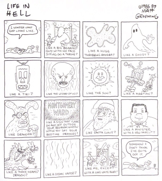 Matt Groening's Life In Hell on Twitter: "I Wonder What God Looks Like, 1986 https://t.co ...