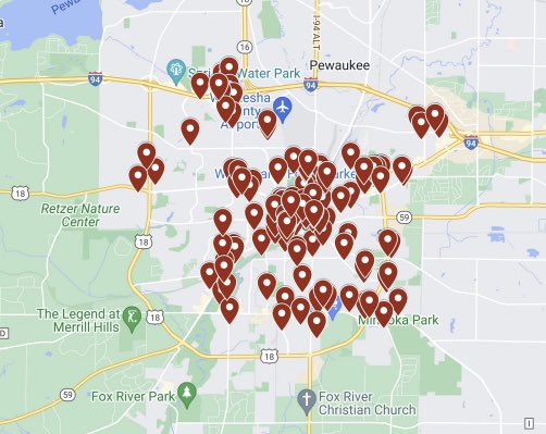 Waukesha Alerts On Twitter Here Is A Map Of Every Single ‘man Down