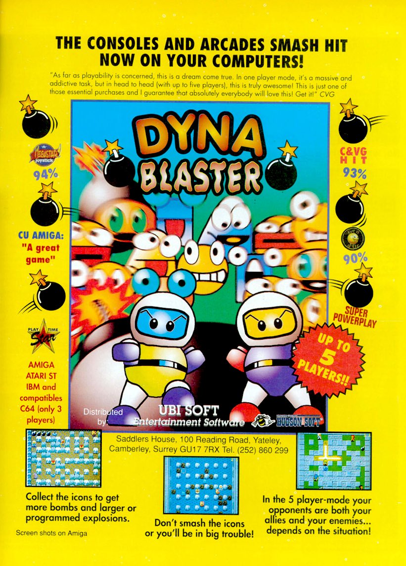 Cool Box Art on Twitter: "Dyna Blaster / Print ad / Ubisoft / 1991"