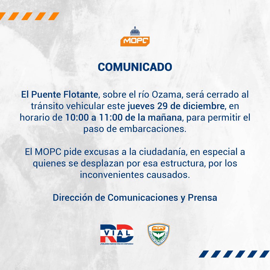 Anuncian cerrarán hoy el puente flotante de forma temporal