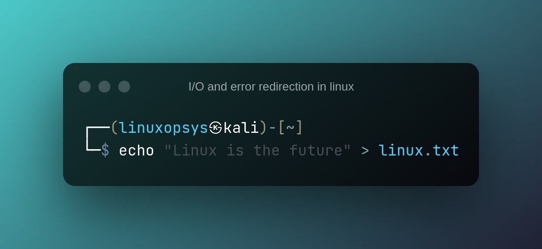 Input Output And Error Redirection In Linux Explained With Examples Unroll Twitter Thread