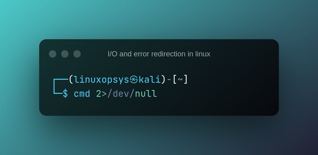 Input Output And Error Redirection In Linux Explained With Examples Unroll Twitter Thread