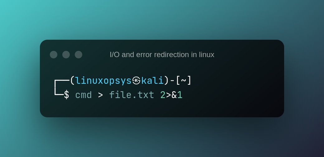 Input Output And Error Redirection In Linux Explained With Examples Unroll Twitter Thread