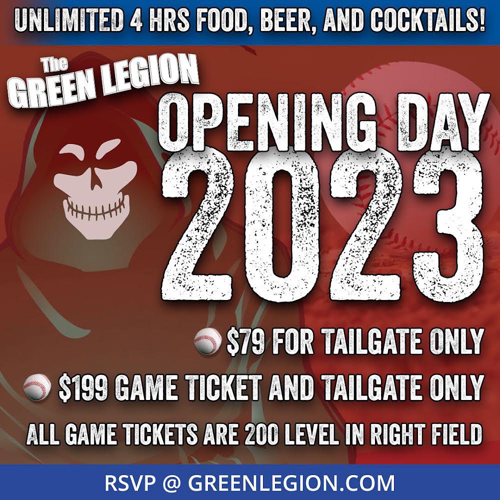 The Green Legion On Twitter 🔴⚾️join Us On Opening Day ⚾️🔴 Weve Got A