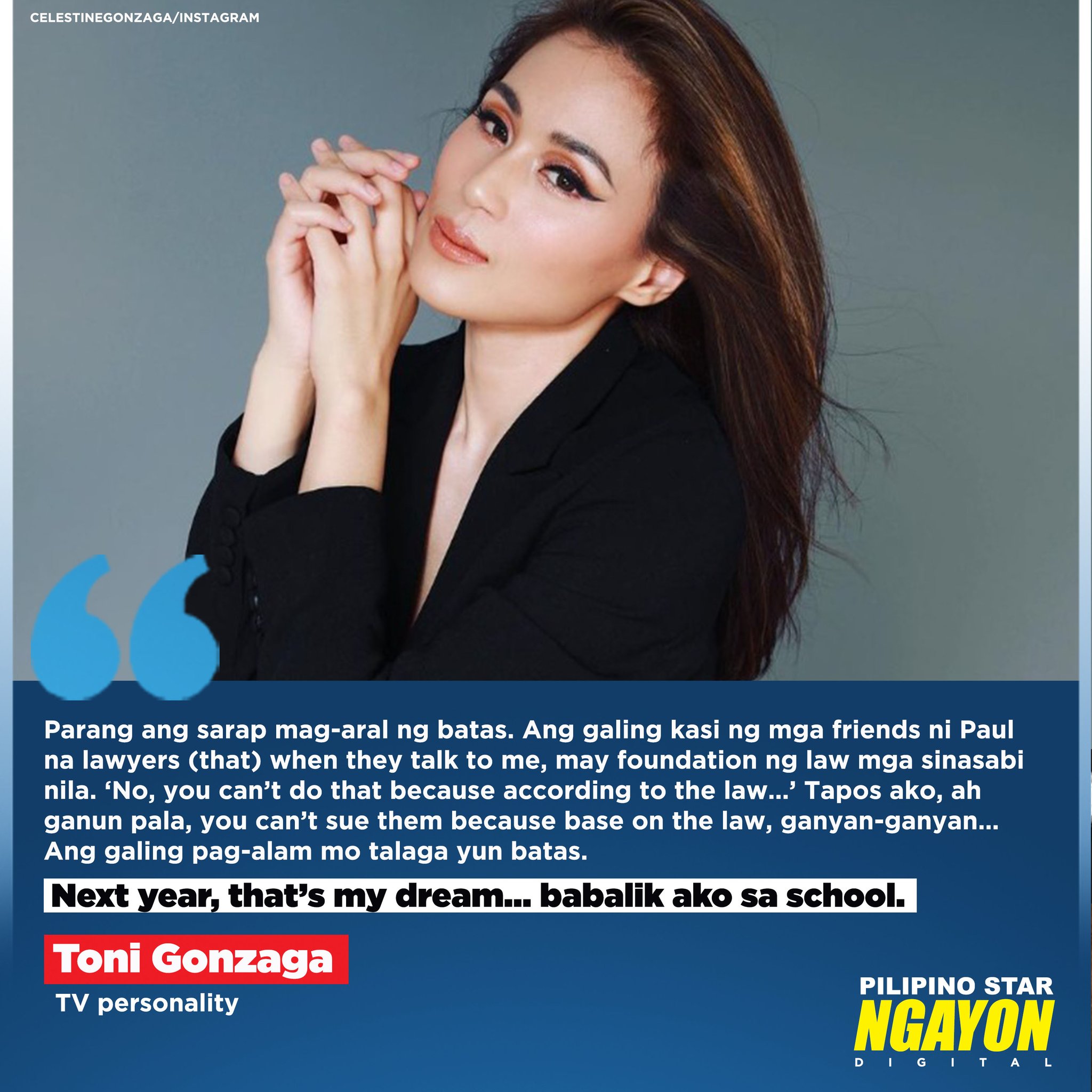 Pilipino Star Ngayon Digital on Twitter: "'NEXT YEAR, THAT'S MY DREAM... BABALIK AKO SA SCHOOL ...