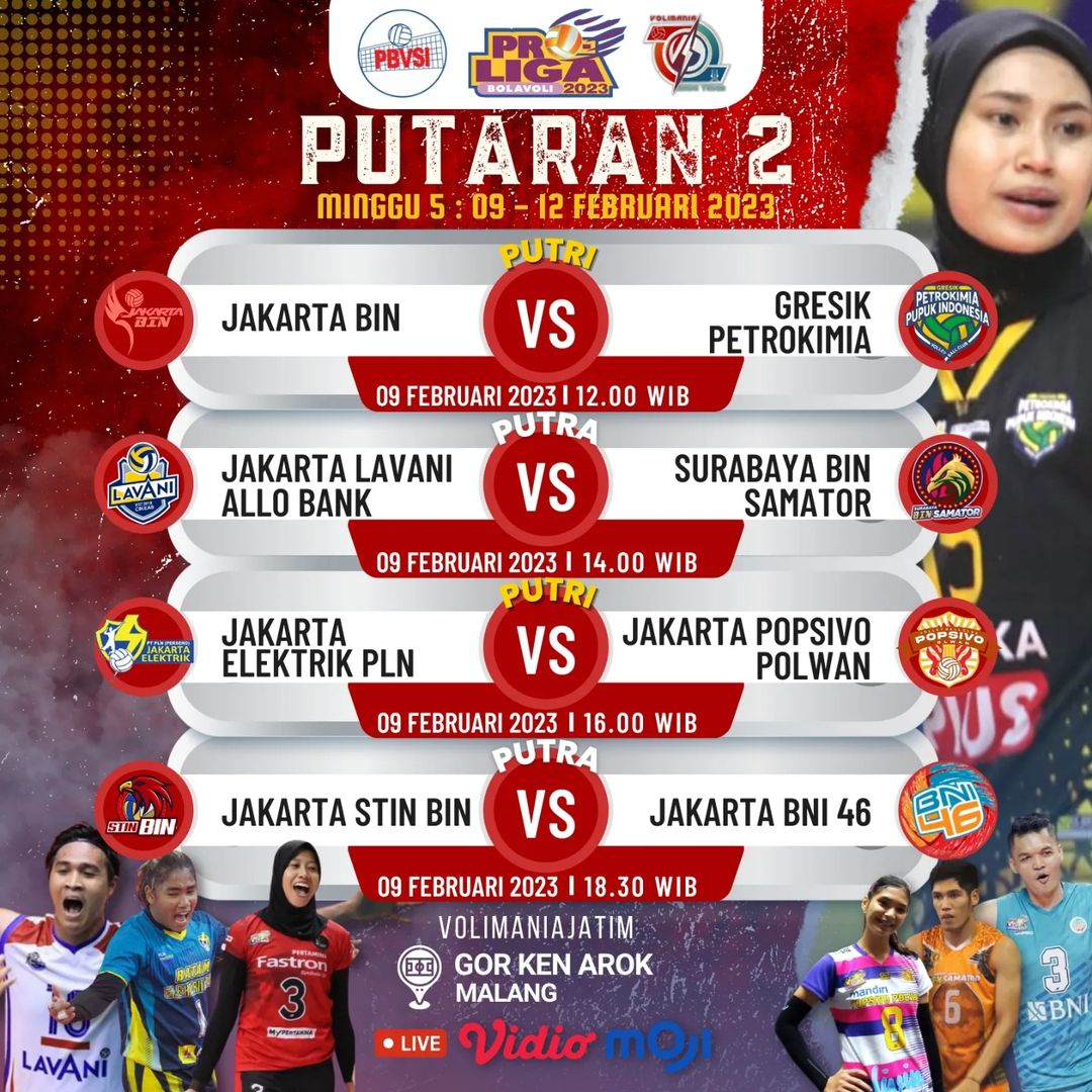 sagahtvlive on Twitter: "#Repost IG:volimaniajatim [ 5th Week 2nd Round Match Schedule of ...