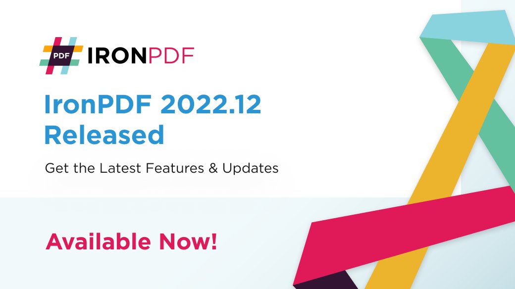 ironsoft on Twitter: "🔥IronPDF v2022.12 is NOW released! Download for free via DLL or NuGet 👇 ...