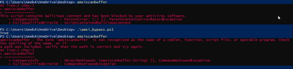 Ptrace Security Gmbh On Twitter Divide And Bypass A New Simple Way To Bypass Amsi