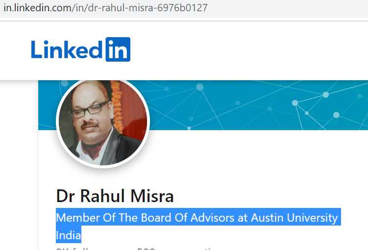 The Austin Consulting Group of Ashraf Al Mustafa which signed MoU with @UPGovt is a bogus ...