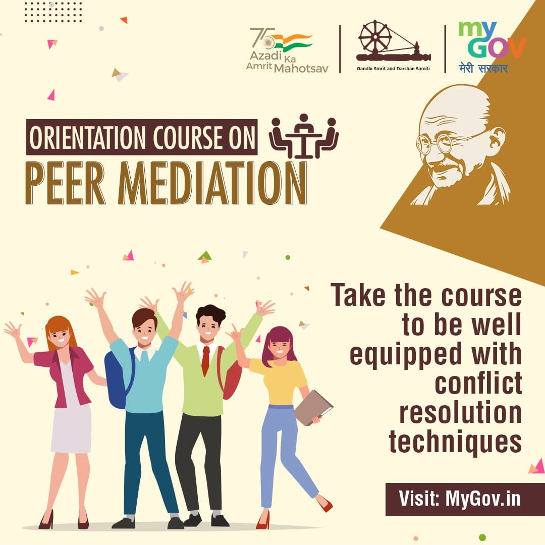 MyGovIndia on Twitter: "Take the Orientation Course on Peer Mediation ...