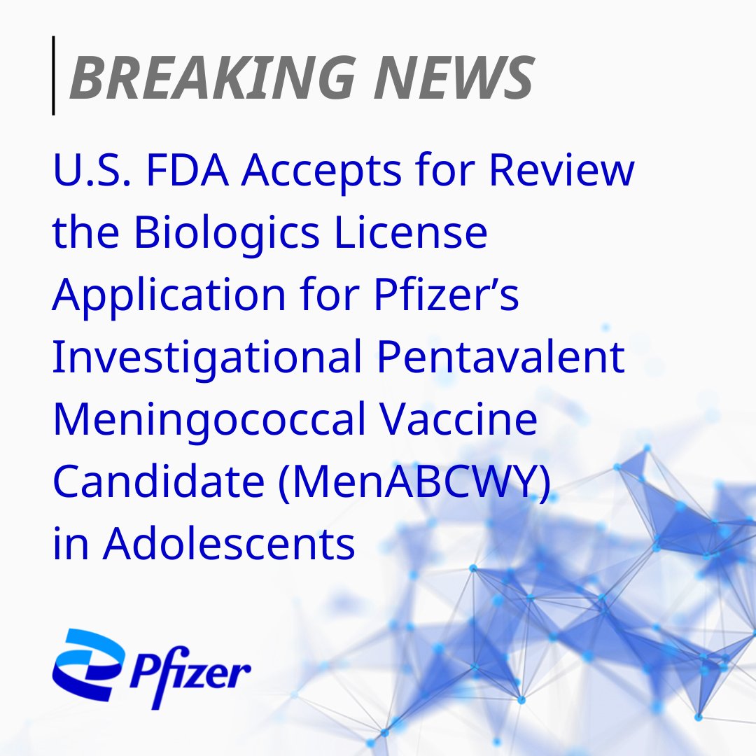 Pfizer Inc. on Twitter: "Today, we announced the @US_FDA filing acceptance of our pentavalent ...