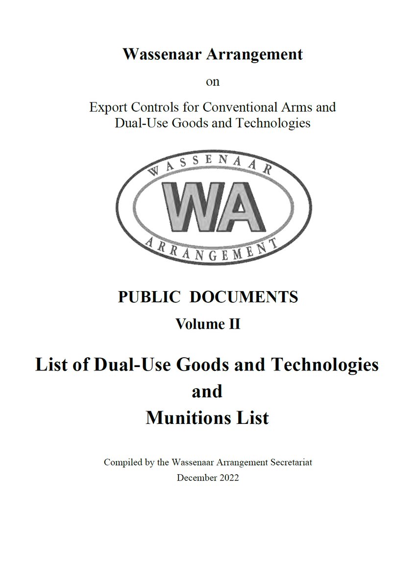 OGAWA, Tadashi on Twitter: "=> Wassenaar Arrangement on Export Controls for Conventional Arms ...