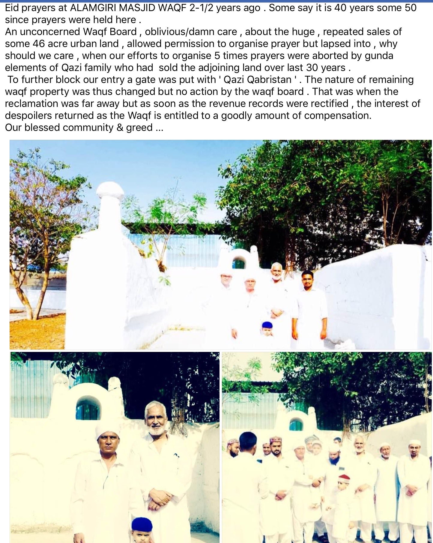 Akramul Jabbar Khan on Twitter: "A one year old FB post relating to the Eid Namaz in June 2019 ...