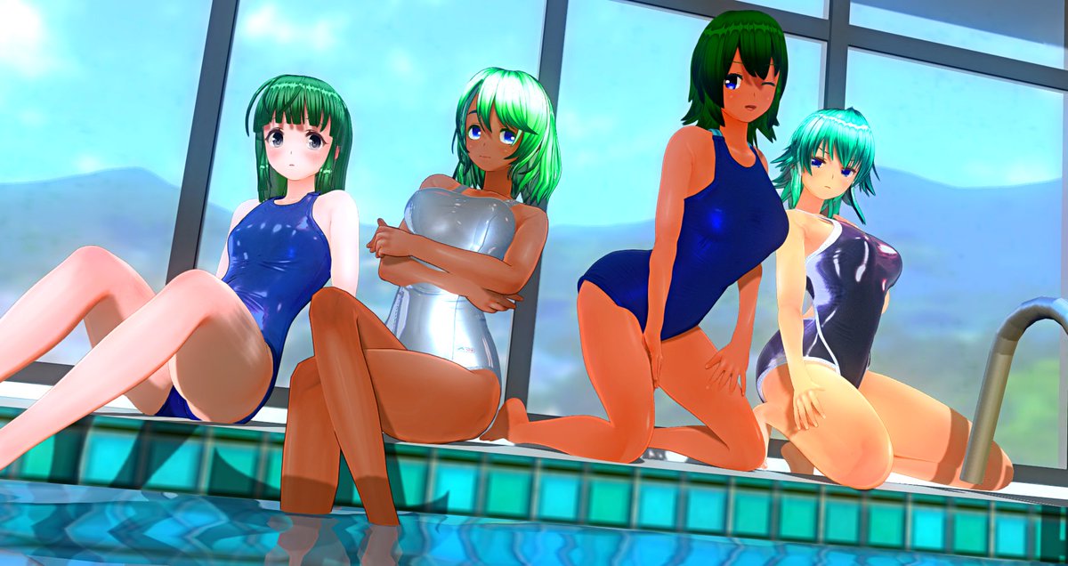 Ggコロンビア On Twitter Rt Shiba2s22 メタルサ組のスク水 Com3d2 カスタムスク水の日 毎週木曜はカスタム緑髪の日