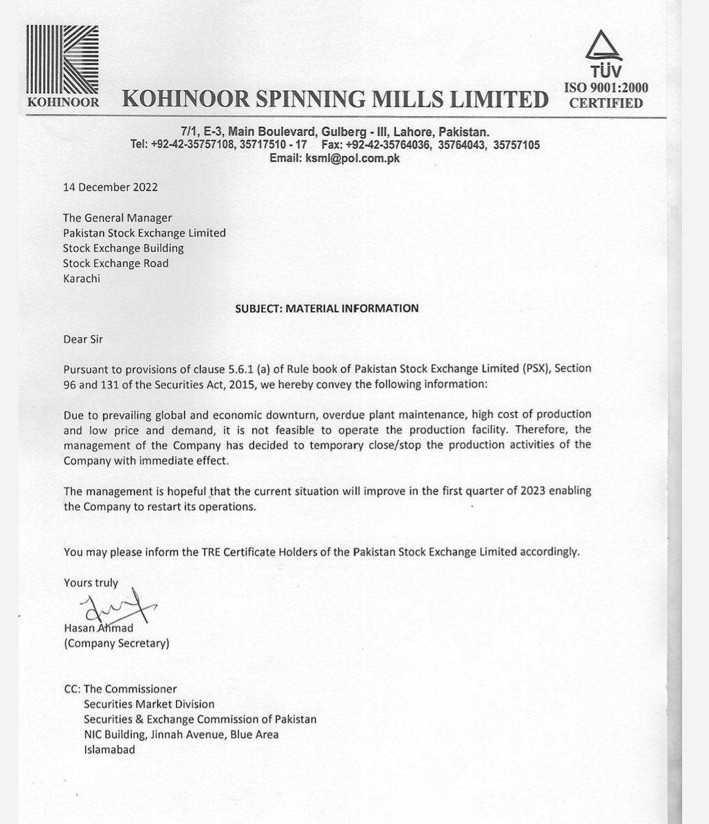 This thread will list all industry or business that are closed in the ...