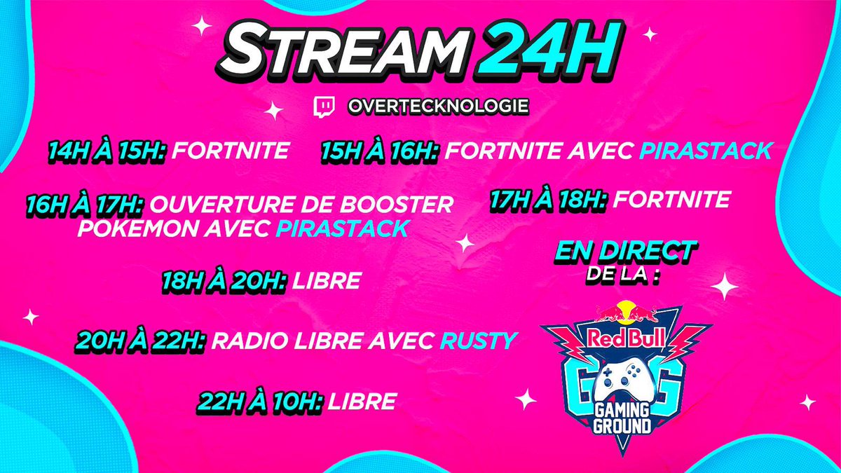 Overteck & Migon on Twitter: "Programme du live 24h du Jeudi 29/12 à 14h de @OVERTECK & @OVT ...