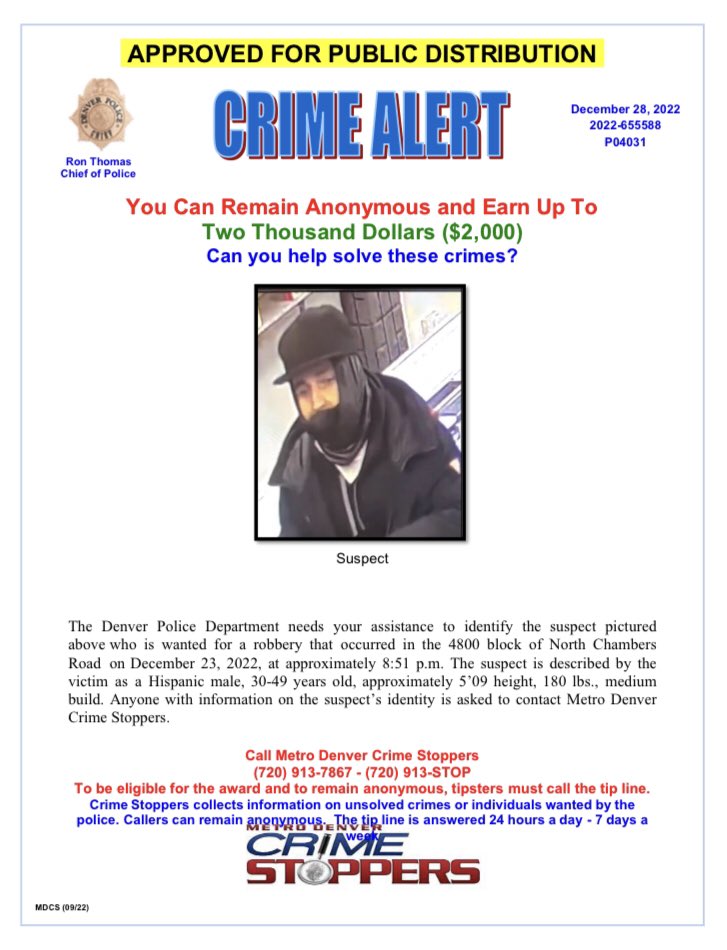 Denver Police Dept On Twitter Denver Do You Recognize This Suspect