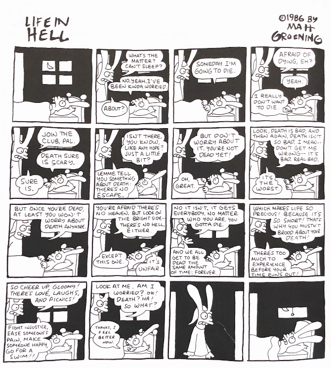 Matt Groening's Life In Hell on Twitter: "Can't Sleep?, 1986 (See also: "Good Night," The Tracy ...