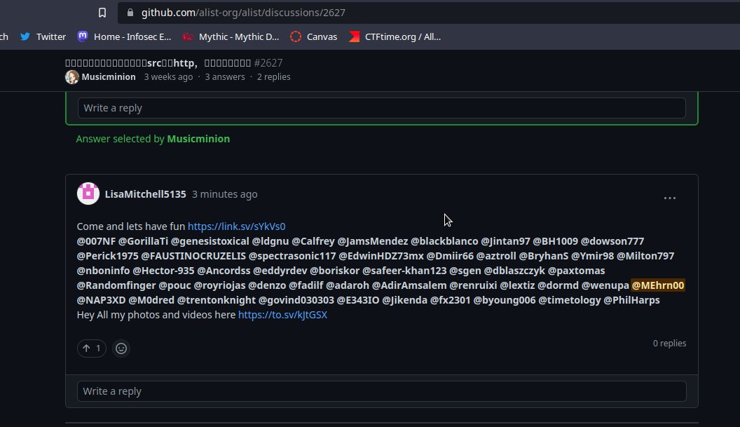 John Hammond on Twitter: "Anyone else just get tagged on a random @github issue with NSFW spam ...