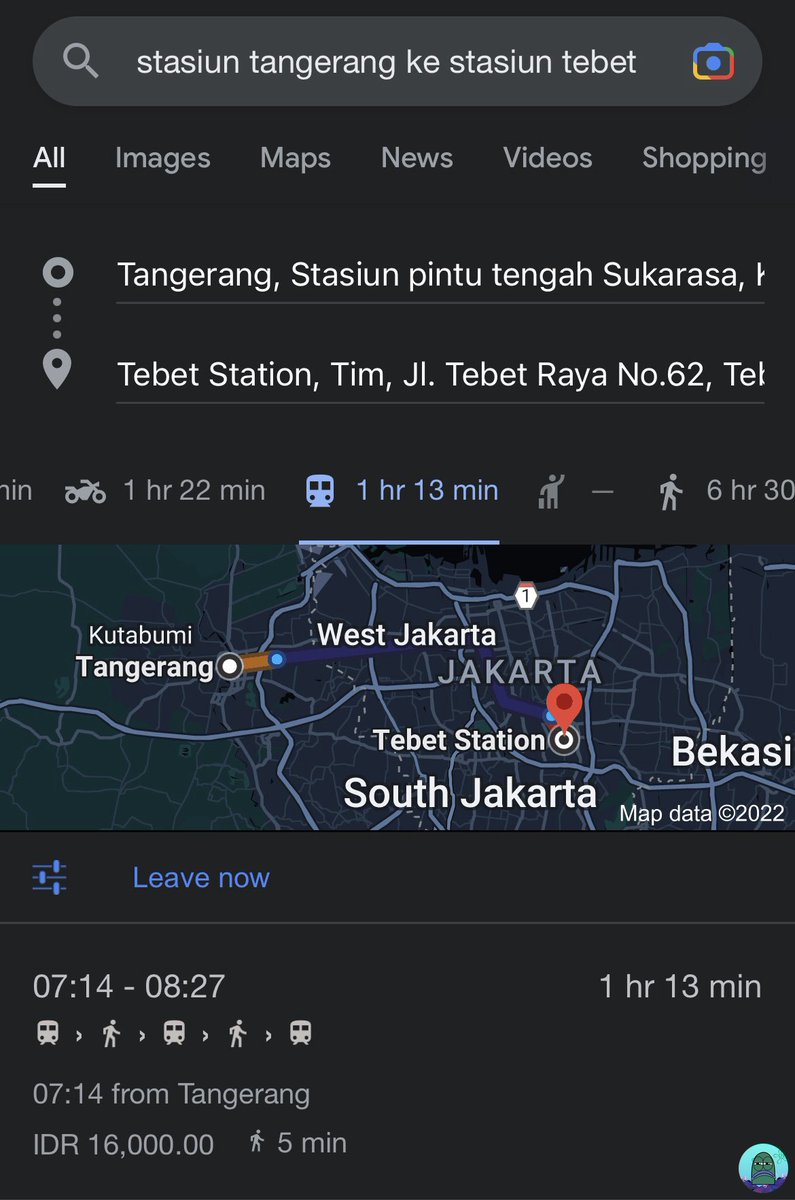 Tanyarl ㅡ Dilarang 🔞 on Twitter: "💚 guys mau nanya, kalo kerja jarak segini dari tgr ke tebet ...