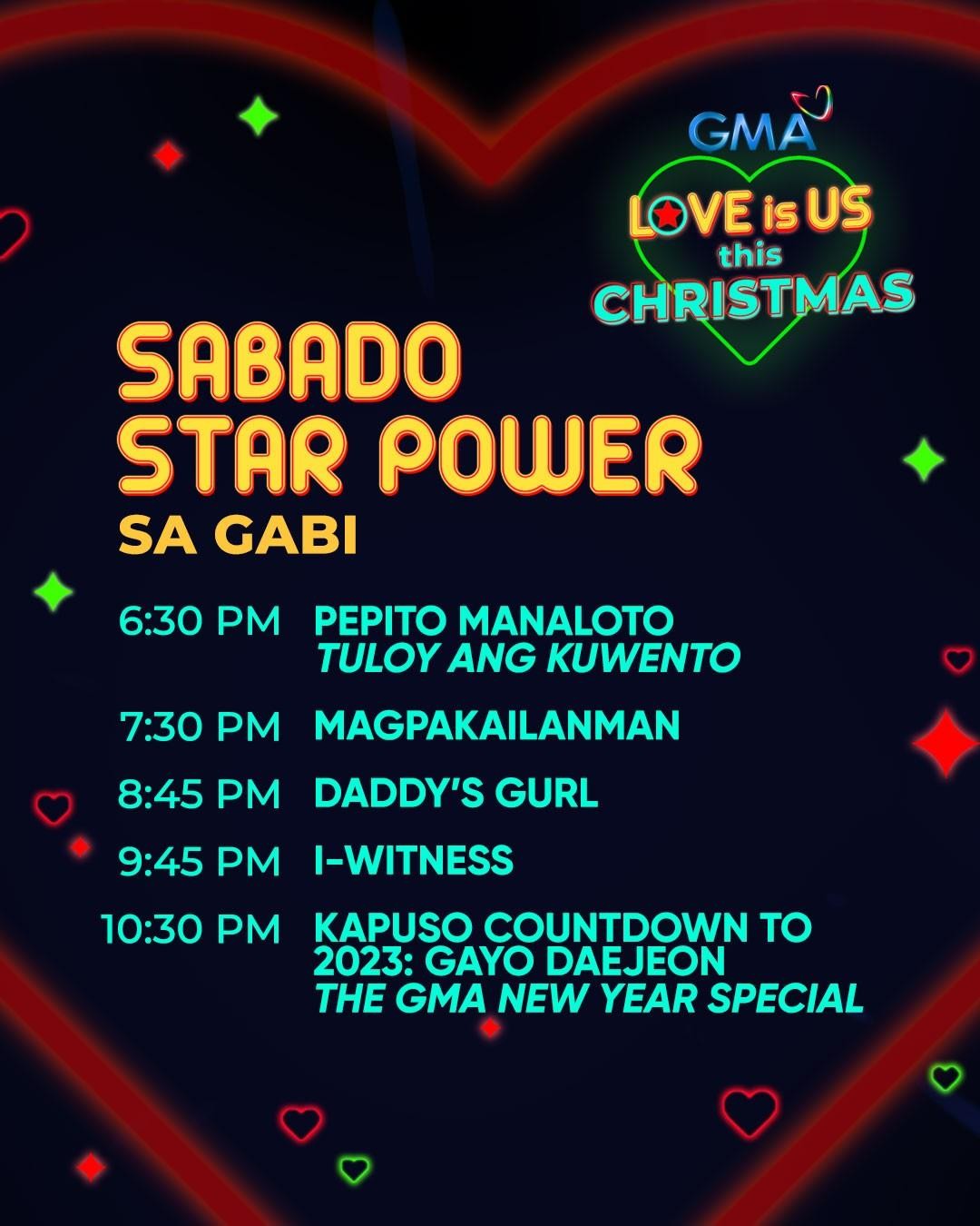 GMA Network on Twitter: "Mga Kapuso, narito ang schedule ng mga programa sa GMA Network ngayong ...