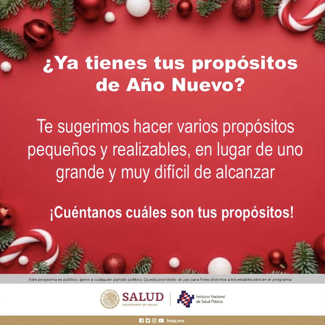 INSP México on Twitter: "Cuéntanos cuáles son tus propósitos para Año ...
