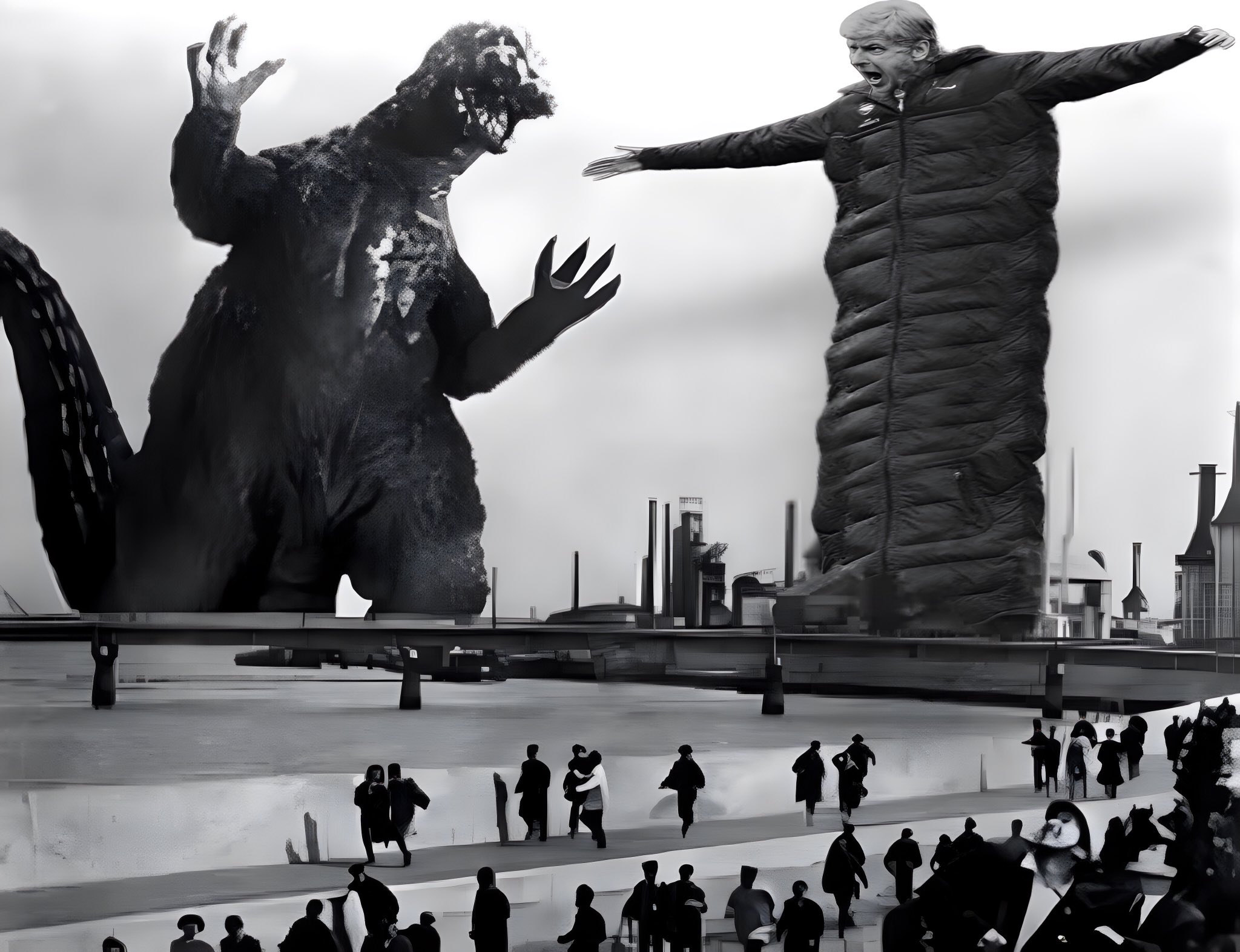 People Running From Godzilla