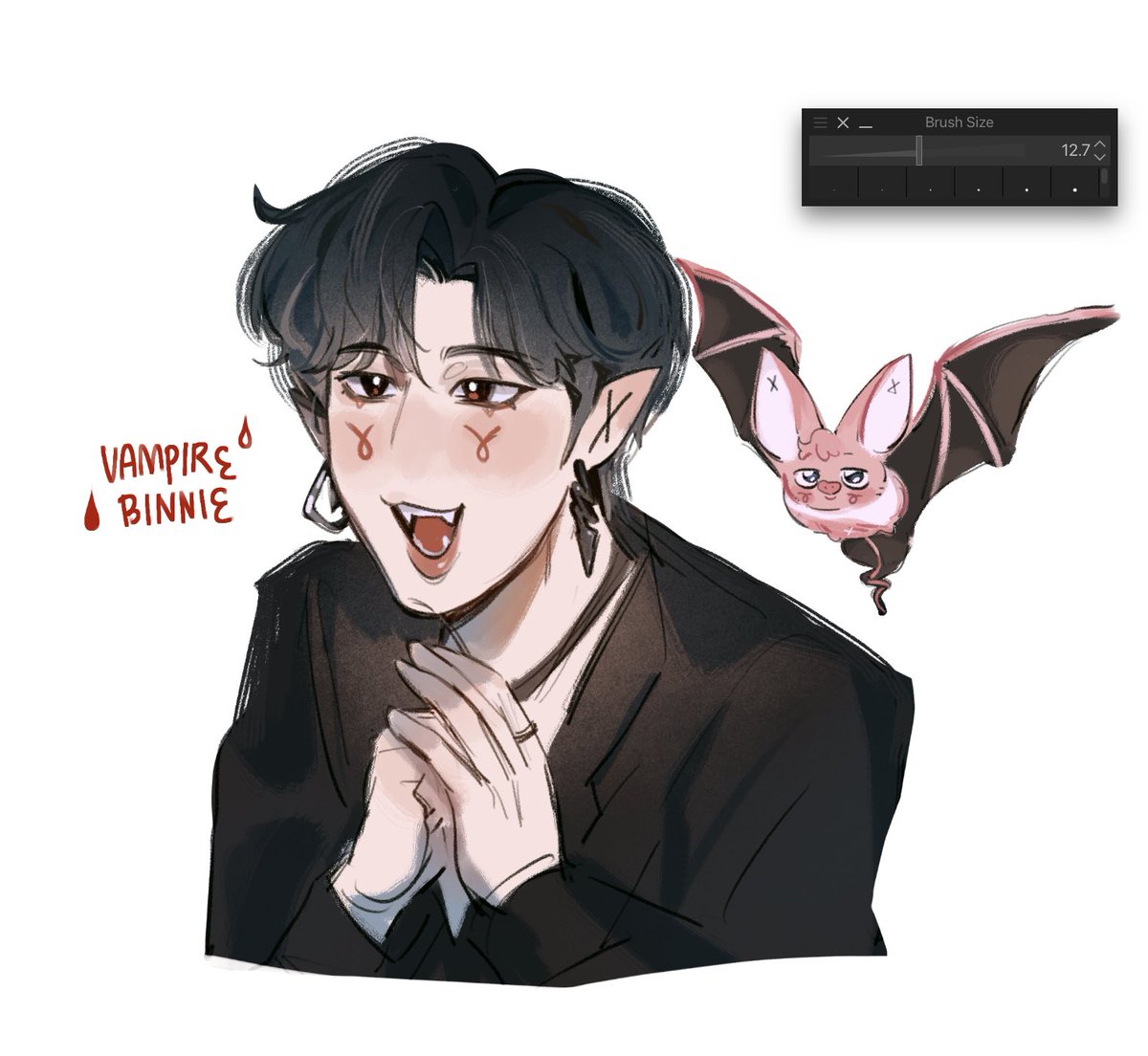 「some vampire changbin bec he's stuck in 」|🍅 heidi 👻のイラスト