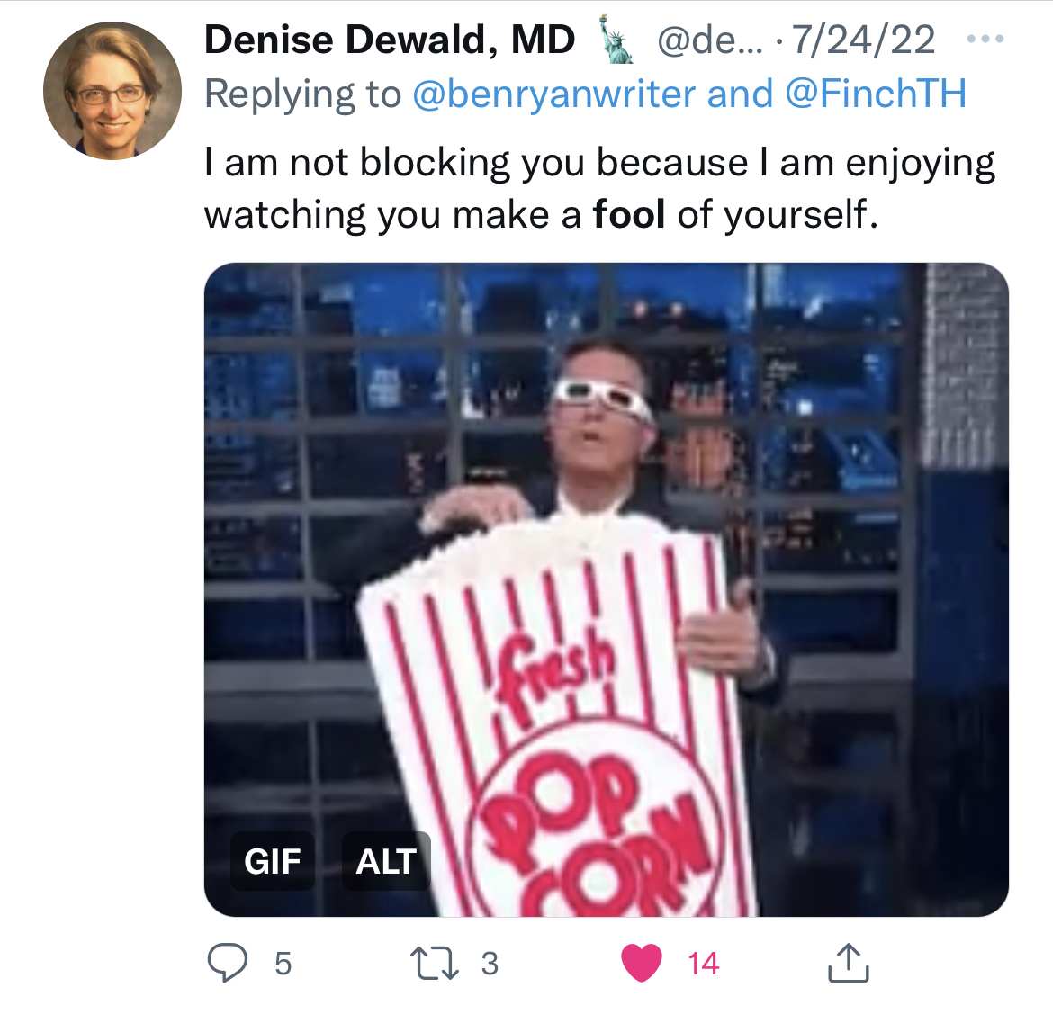 Colbert Eating Popcorn Gif