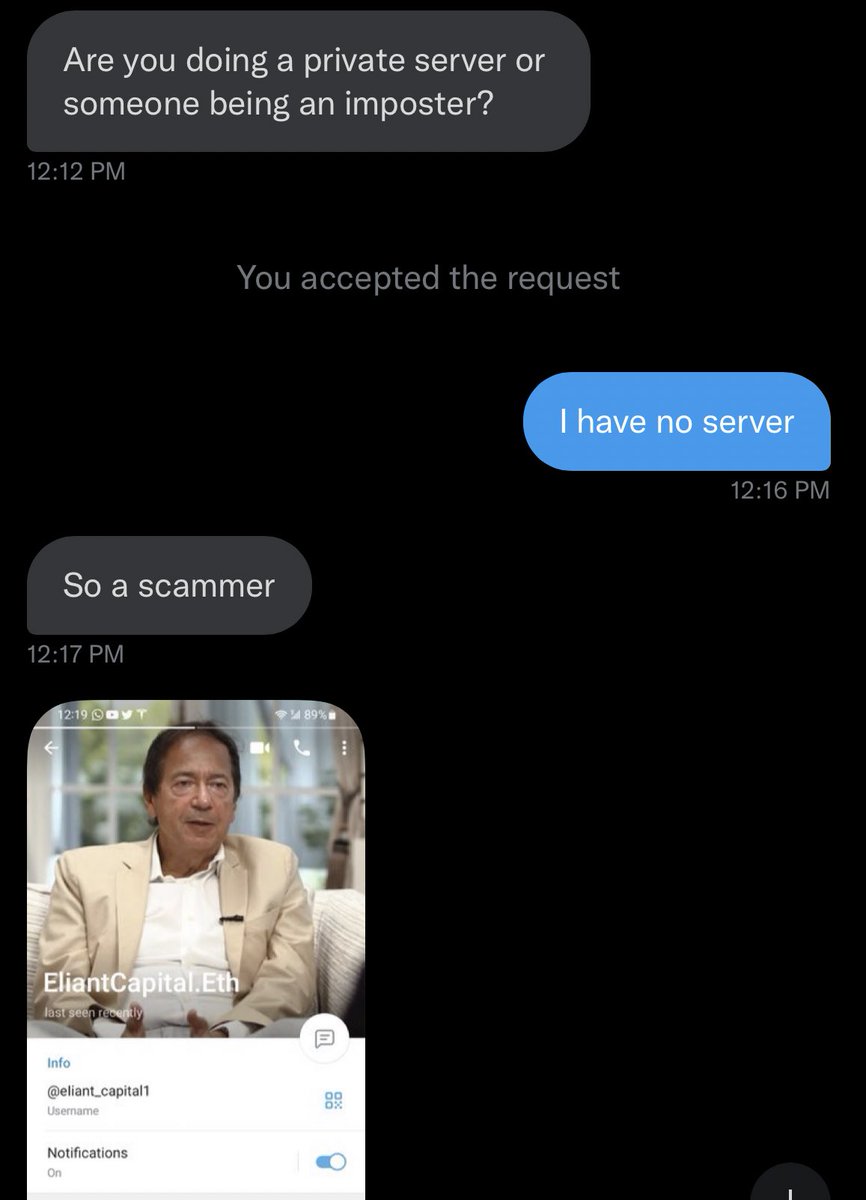 EliantCapital eth On Twitter Just Got This Dm I Have No Server No eliantcapital-eth-on-twitter-just-got-this-dm-i-have-no-server-no