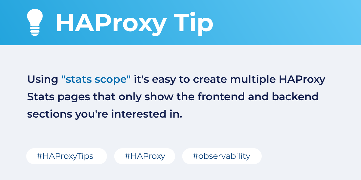 HAProxy Technologies on Twitter: "The HAProxy Stats page gives you tons of information. To avoid ...