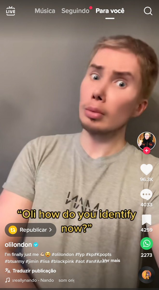 anny⁷ tete day! on Twitter: "O OLI LONDON SE CUROU????"