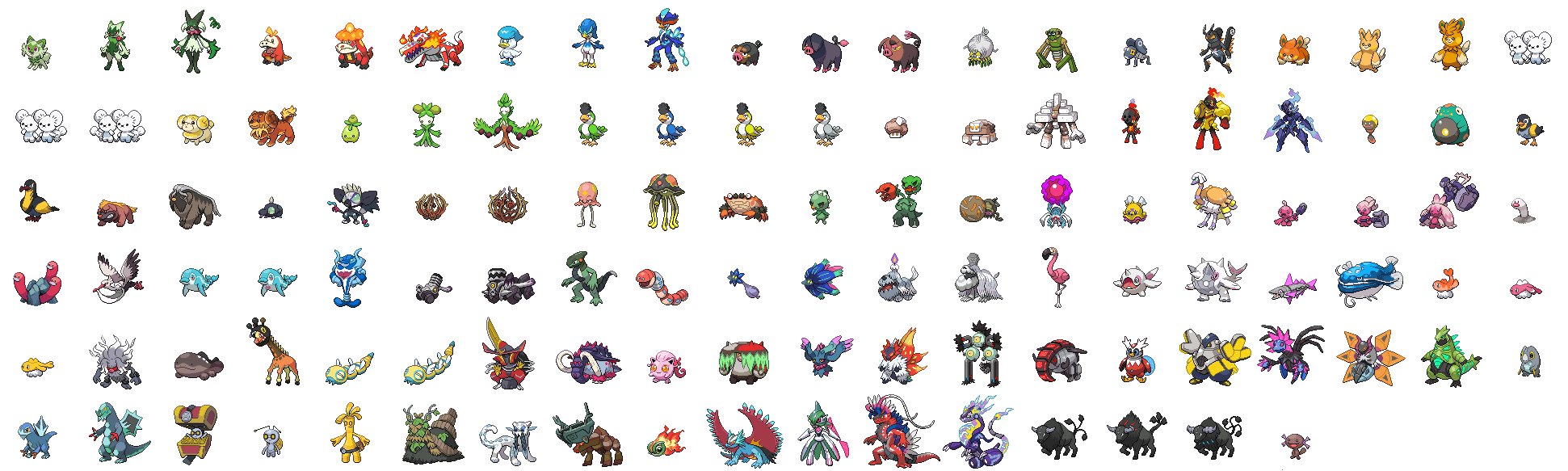 Pokemon Sprites Unova