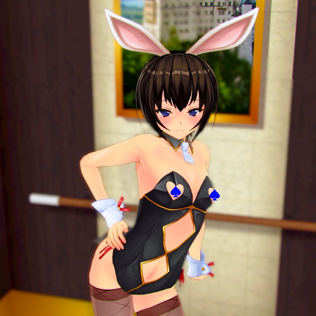 白鷺@COM3D2 on Twitter: "ネーブルバニー服からおむねの露出を増やしたModです。(2色) 来年は卯年ですので、新年のSSに。 https://ux.getuploader ...