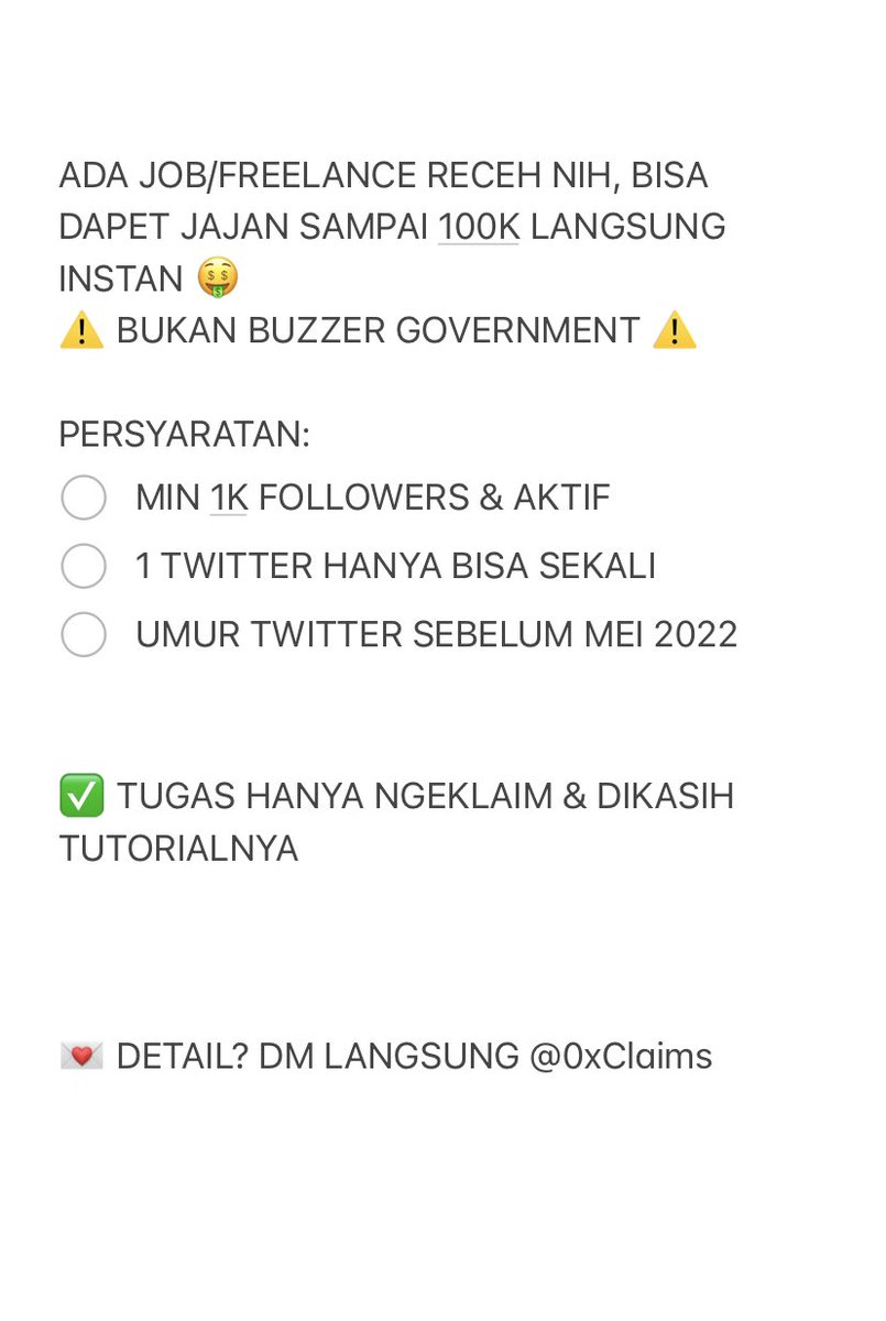 BACA RULES DI (bit.ly/worksfess) on Twitter: "work! aku ada info freelance utk yg punya twt min ...