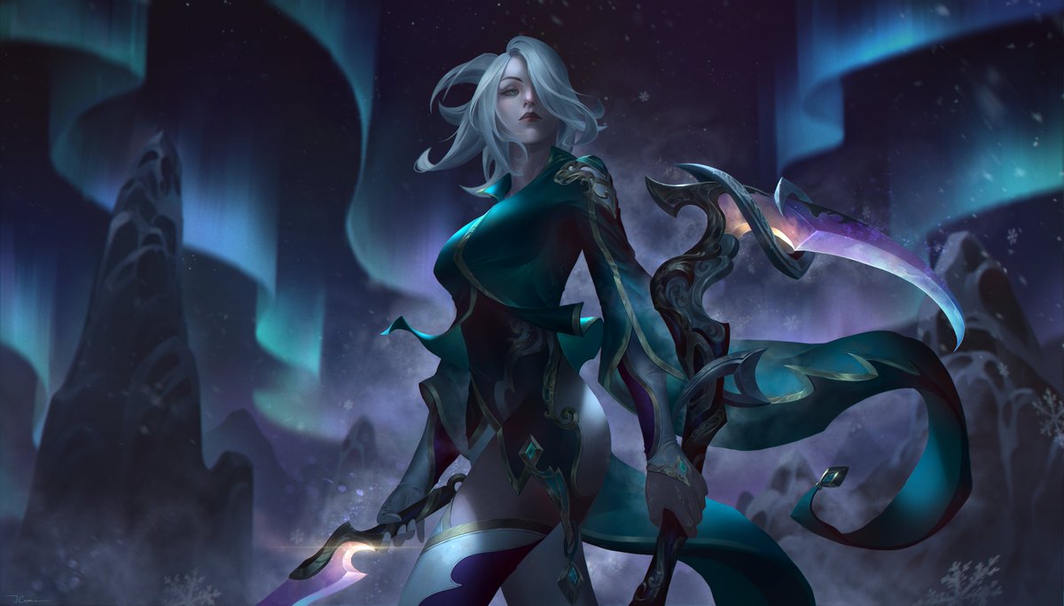 Ant on Twitter: "Art Feature: Winterblessed Akali, by @FantasticFinal1! Digital highres image ...