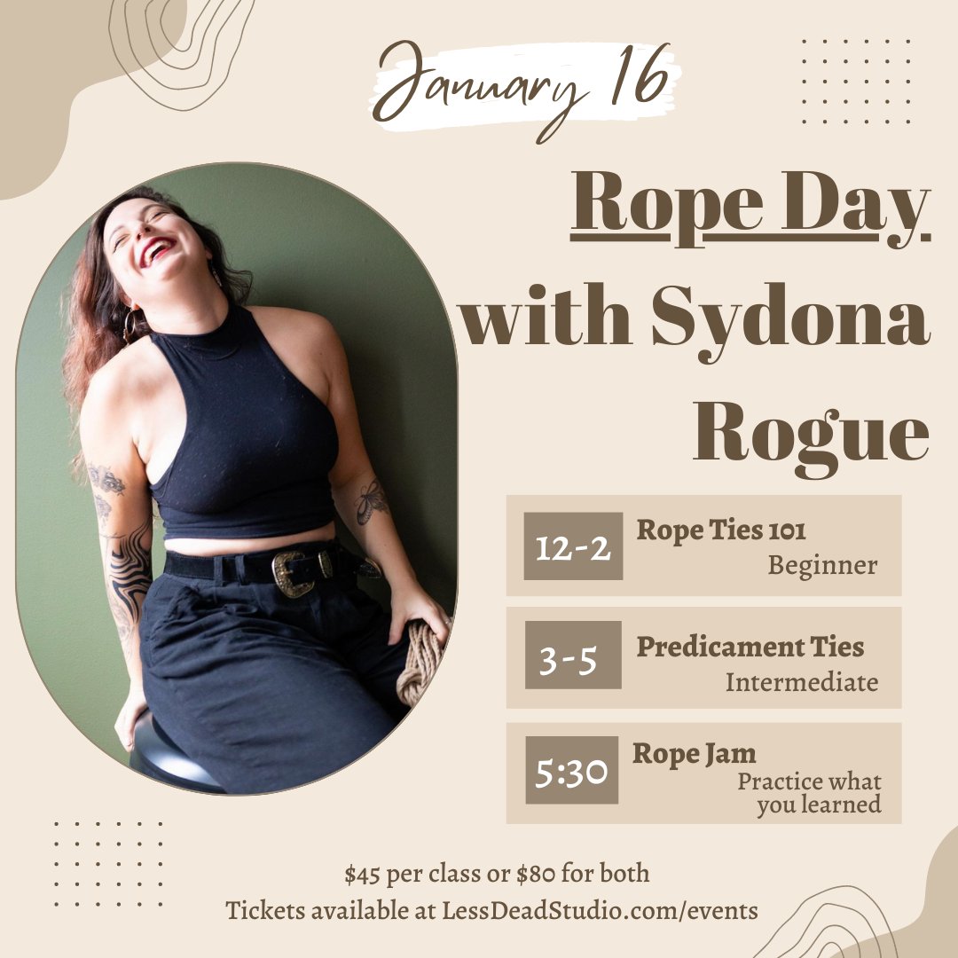 Miss Adah Vonn on Twitter: "So excited to host Brooklyn-based pro-rigger @sydonarogue for TWO ...