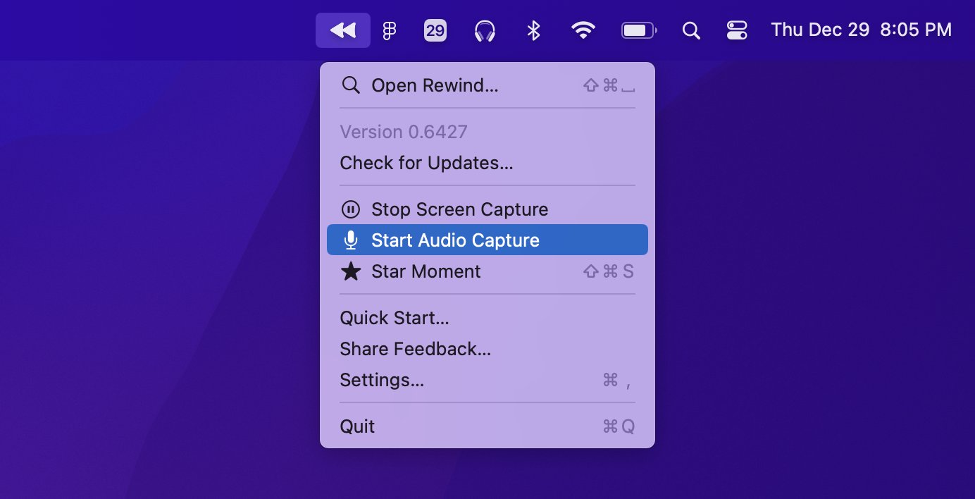 Dan Siroker on Twitter: "We just launched @RewindAI v0.6434. Here are just some of the ...