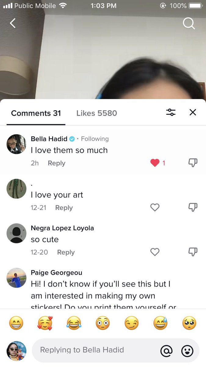 sarah🐮 on Twitter: "RT @grovymango: GUYS IM SCREAMING IM SCREAMING BELLA HADID LOVES MY STICKERS"