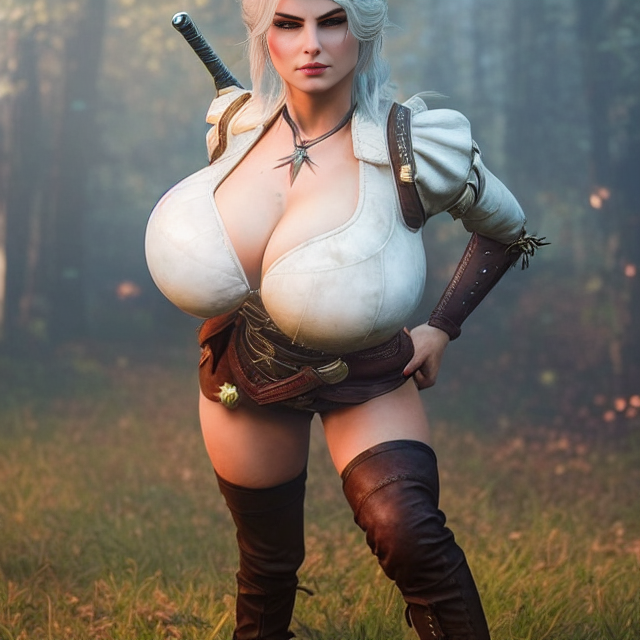HairBorn on Twitter: "#stablediffusion #IAart #boobism #bighair #bigboobs #ciri Ladies of the Day"