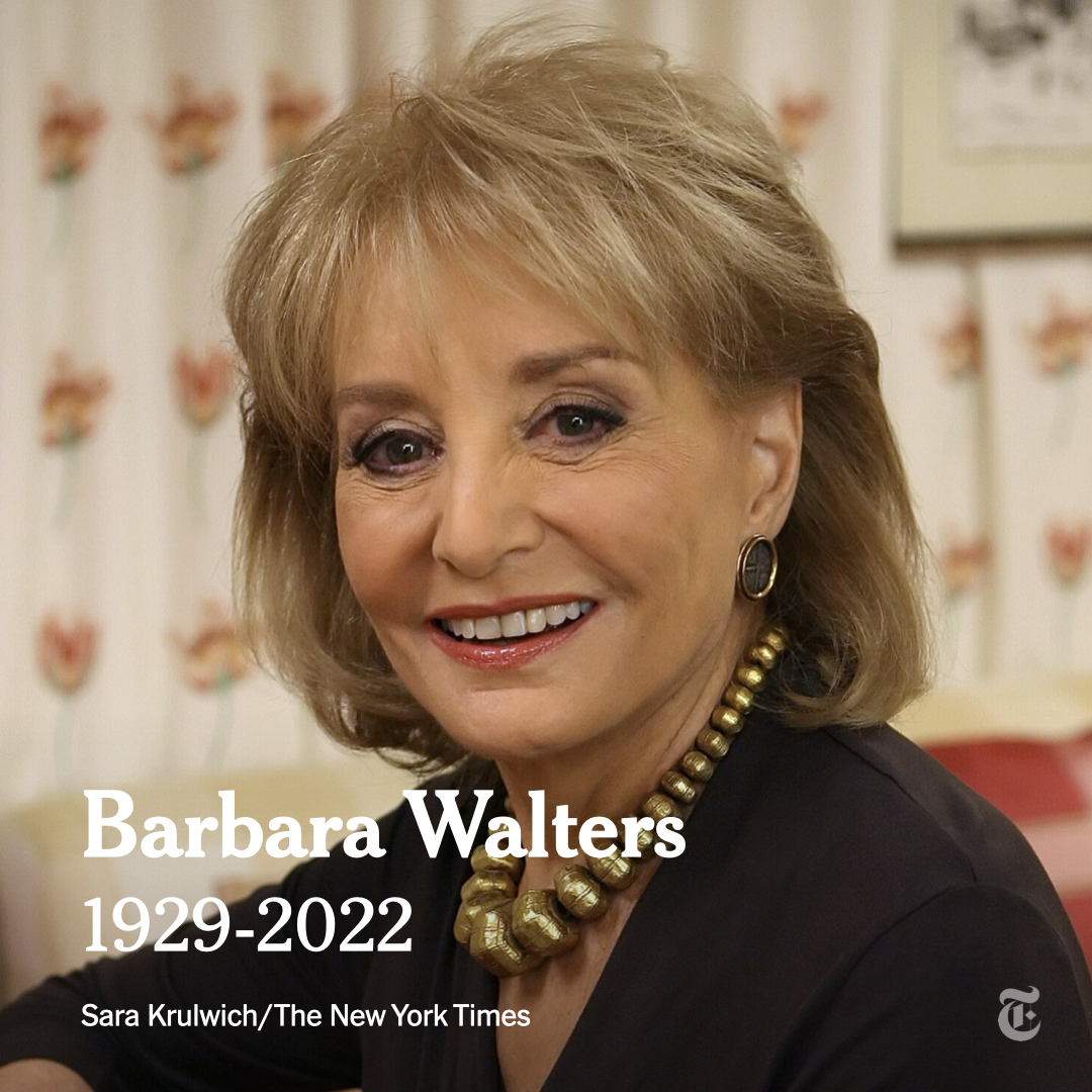 The New York Times On Twitter Barbara Walters Who Broke Barriers For