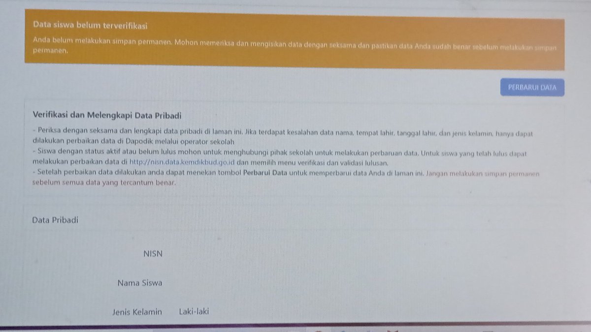 SUBSCHFESS on Twitter: "Sch! Kalian yg udah ikut uji coba registrasi snpmb, perlu isi data diri ...