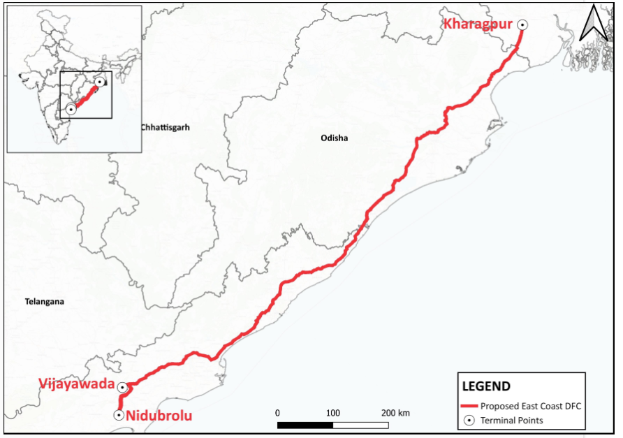 एक नश्वर on Twitter: "Future DFC Corridors 🧵 1. East Coast Corridor : Length: 1080 km (WB ...