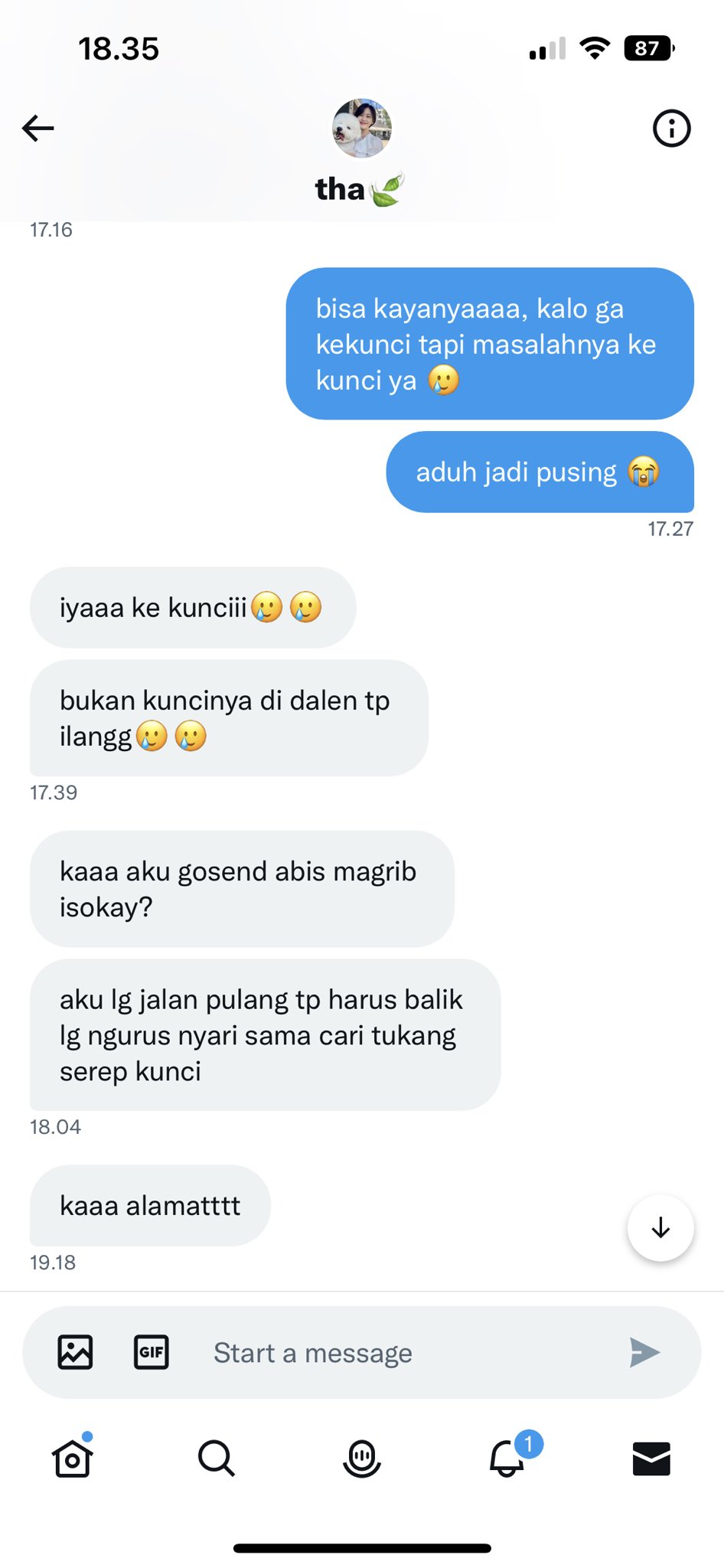 ya jin, ya jayke. on Twitter: "anter itu pc ke tempat temenku yang uda 1 dom sama dia, karna ...