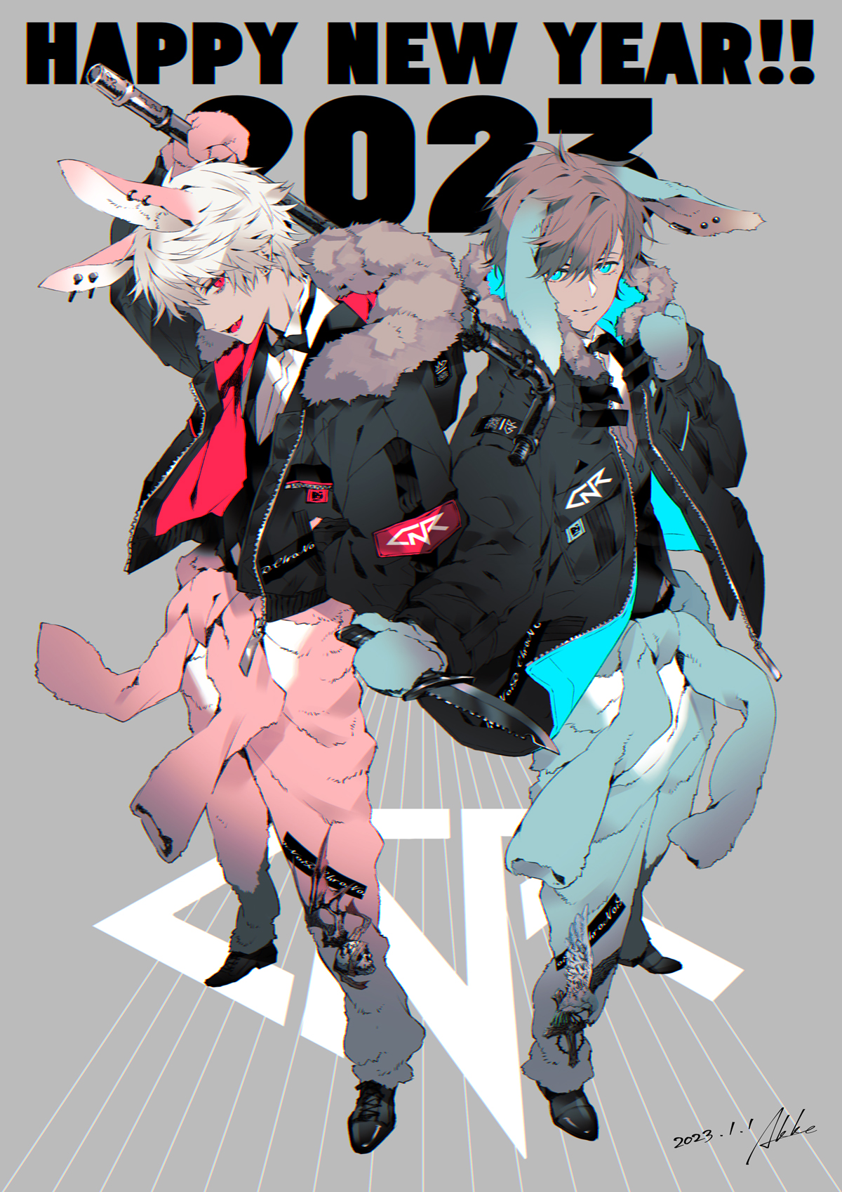 AKKE on Twitter: "あけましておめでとうございます🐰🎍 #くろのあとりえ #かな絵 #KuzuArt https://t.co/pRS8jIKIUG" / Twitter