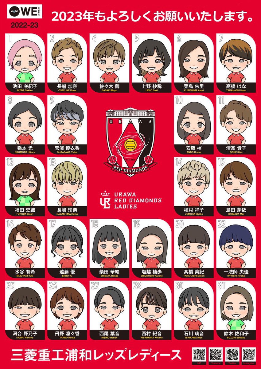 三菱重工浦和レッズレディースオフィシャル On Twitter 2023年もよろしくお願いいたします🤝 三菱重工浦和レッズレディース